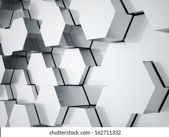 Grey Angular 3d Rendering Stock Illustration 539054143