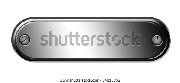 Chrome Sheet Over White Background Empty Stock Illustration 54815992 ...