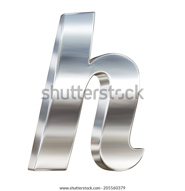 Chrome Solid Alphabet Isolated On White Stock Illustration 205560379 ...