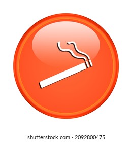 Cigarette Button Icon Isolated 3d Illustration Stock Illustration ...