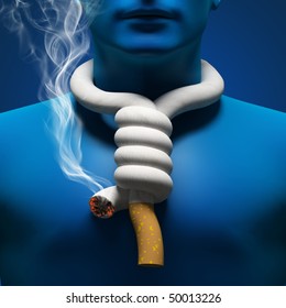 Cigarette Loop On Neck Man Stock Illustration 50013226 | Shutterstock