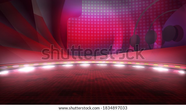 Cinema virtual studio backdrop for tv shows, commercials or events. A ...