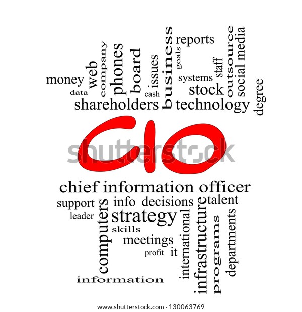 Cio Word Cloud Concept Red Caps Stock Illustration 130063769 | Shutterstock