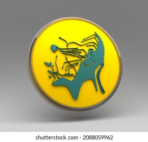 Circle Abstract Humanoid Robot Face Silhouette Stock Illustration ...