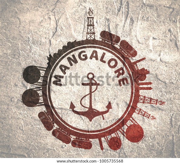 Circle Cargo Theme Relative Silhouettes Design Stock Illustration ...