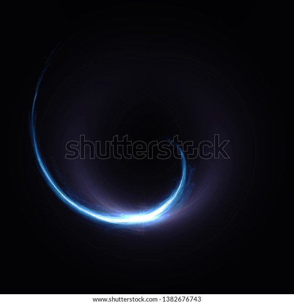 Circle Flare Abstract Black Background Stock Illustration 1382676743 ...
