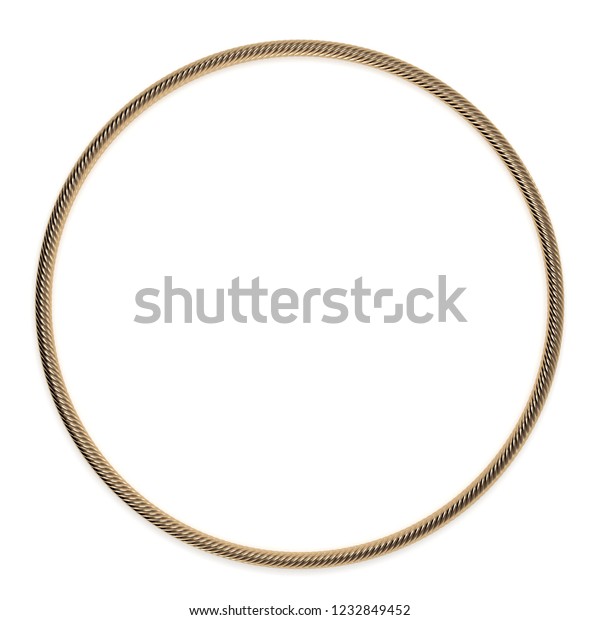 Circle Gold Rope 3d Rendering Stock Illustration 1232849452