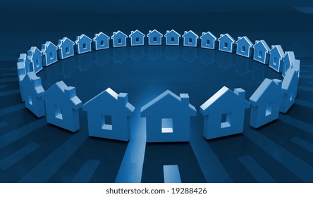 Circle House Model 3d Background Stock Illustration 19288426 | Shutterstock