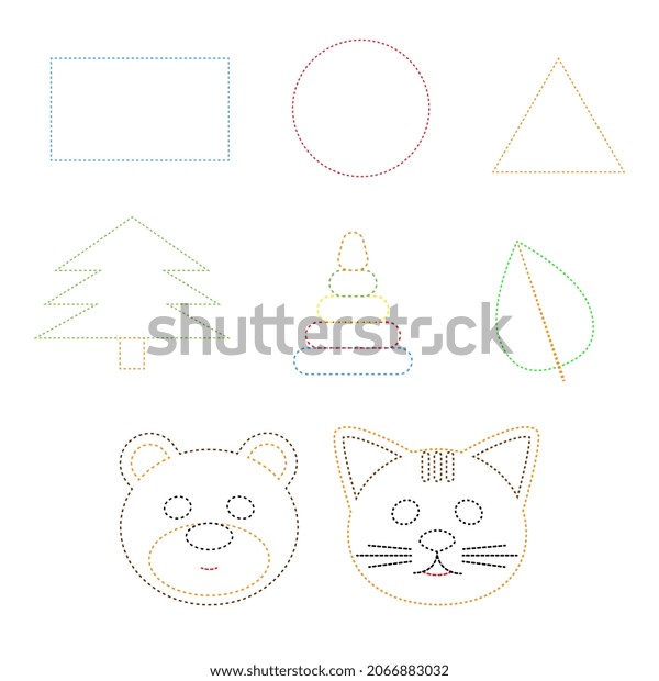 Circle Objects Shown Picture Paint Stock Illustration 2066883032 ...