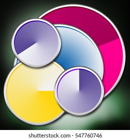 Diagram Three Circles Vector Eps10 Illustration Stock Vector (Royalty ...