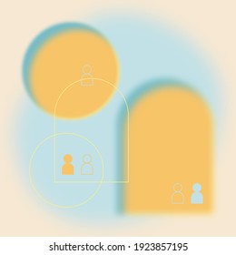 Circle Rectangle Rounded Top Corners Large Stock Illustration ...
