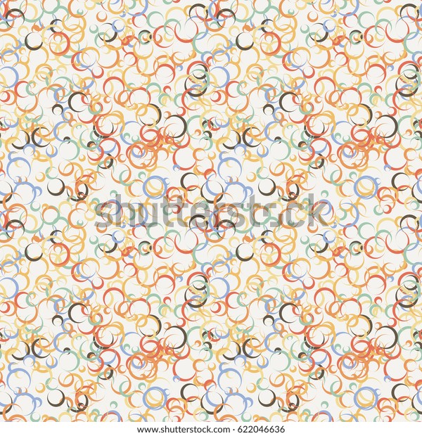 Circle Seamless Pattern Raster Illustration Stock Illustration ...