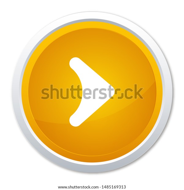 Circle Yellow Arrow Button Icon Illustration Stock Illustration ...