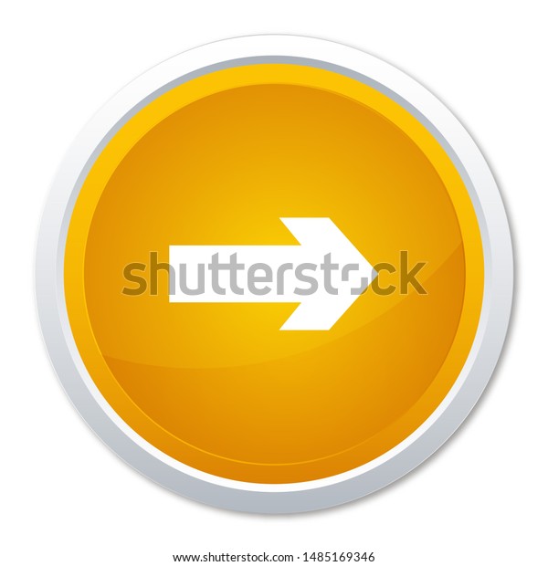 Circle Yellow Arrow Button Icon Illustration Stock Illustration ...