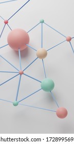 Circles Lines Connected Forming Graphs Pastel Stock Illustration ...