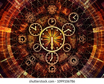 Circles Time Series Interplay Clock Symbols Stock Illustration ...