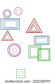 Circles Triangle Squares Rectangles Shapes Stock Illustration 2202330797 | Shutterstock