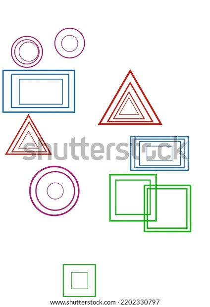 Circles Triangle Squares Rectangles Shapes Stock Illustration 2202330797 | Shutterstock