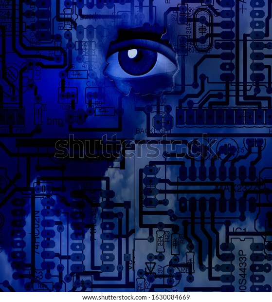 Circuit Board Eye 3d Rendering Stock Illustration 1630084669 | Shutterstock
