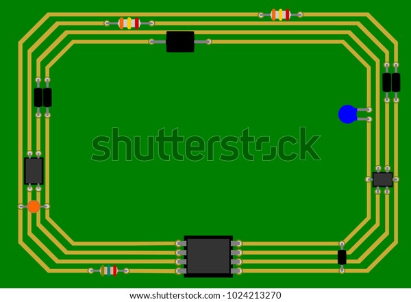 Circuit Board Frame Template Stock Illustration 1024213270 | Shutterstock