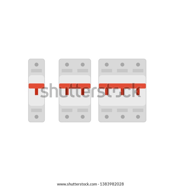 Circuit Breakers Switch Icon Set Clipart 库存插图 1383982028 | Shutterstock