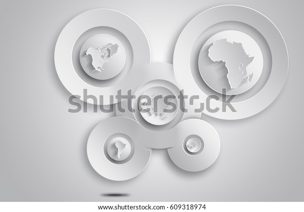 Circular Abstract Earth Map Background Logo Stock Illustration ...