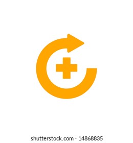 Circular Arrow Pointing Right Plus Sign Stock Illustration 14868835 ...