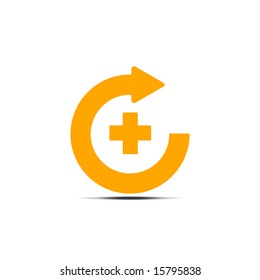 Circular Arrow Pointing Right Plus Sign Stock Illustration 15795838 ...