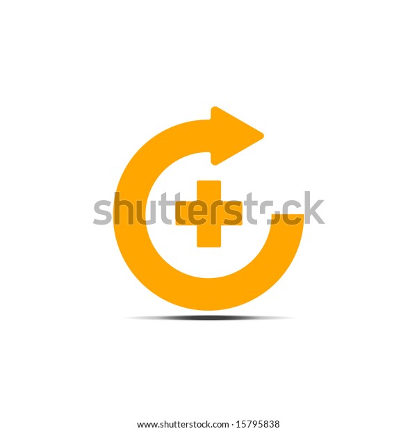 Circular Arrow Pointing Right Plus Sign Stock Illustration 15795838 ...
