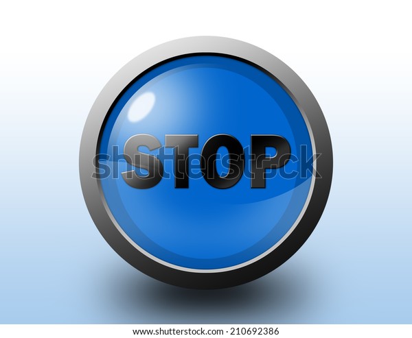 Circular Button Metal Texture Glossy Blue Stock Illustration 210692386 ...