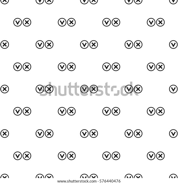 Circular Check Mark Symbols Pattern Simple Stock Illustration 576440476 ...