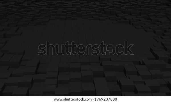 Circular Collapsing Brick Floor 3d Rendering Stock Illustration ...