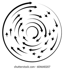 Rotation Revolve Torsion Concept Circular Arrow Stock Vector (Royalty ...
