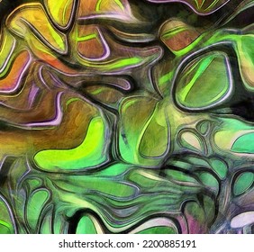 Circular Forms Color Abstract 3d Rendering Stock Illustration ...