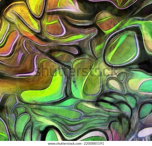 Circular Forms Color Abstract 3d Rendering Stock Illustration ...