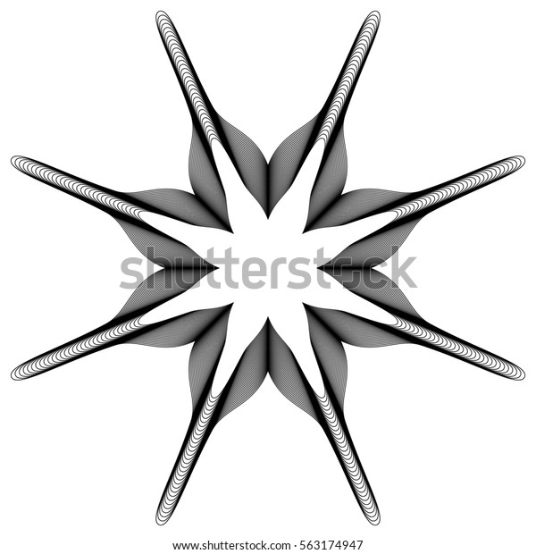 Circular Geometric Elements Rotating Radiating Shapes 库存插图 563174947 ...