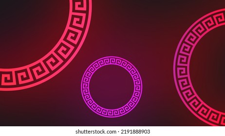 Circular Greek Meander Pattern Background Animation Stock Illustration ...