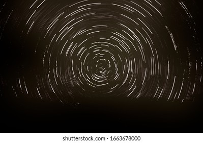 Circular Light Paths Starry Background Dark Stock Illustration 1663677970