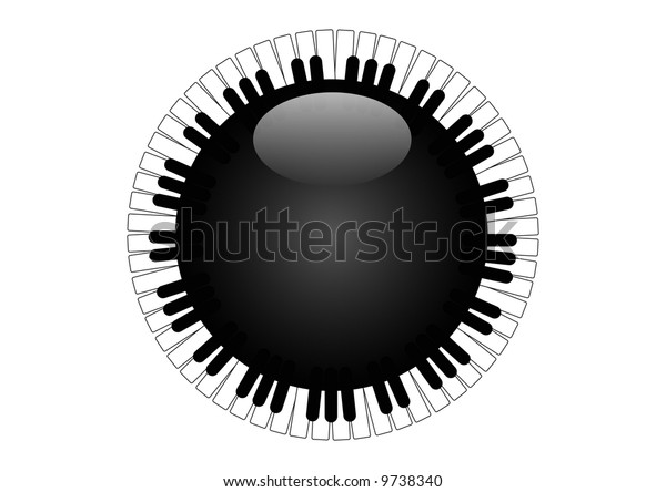 Circular Piano Keys Stock Illustration 9738340 | Shutterstock
