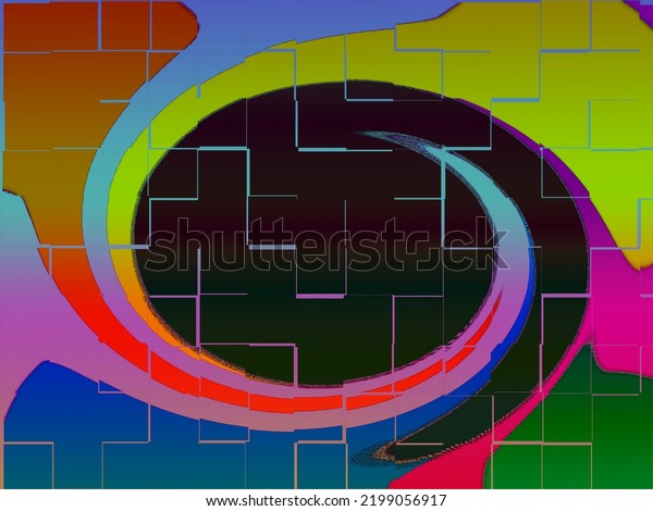 Circular Rainbow Color Gradient Puzzle Concept Stock Illustration ...
