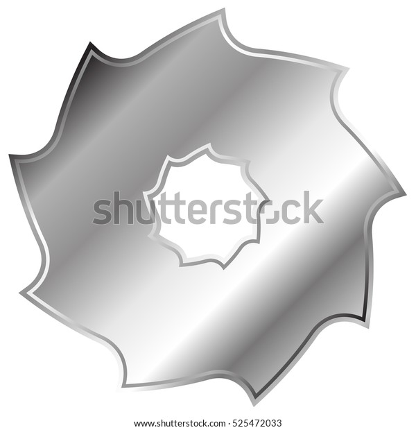Circular Saw Blade Abstract Shape Symbol Stock Illustration 525472033 ...