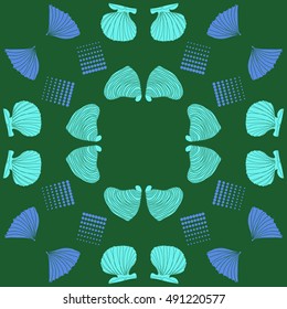 Circular Sea Pattern Halftone Stock Vector (Royalty Free) 491199649