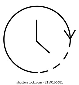 Circular Time Clock Icon Arrows Stock Illustration 2159166681 ...