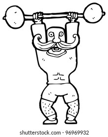 Cartoon Circus Strong Man Stock Illustration 97670621 | Shutterstock