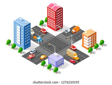 Intersection Big City Stock Vector (Royalty Free) 84130993