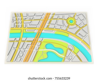 City Map 3d Render Stock Illustration 755633239 | Shutterstock