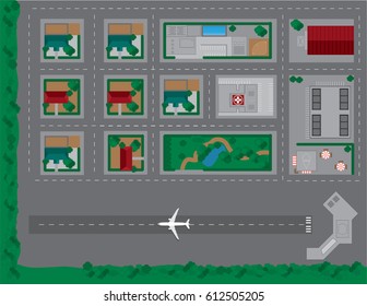 City Map Flat Design Stock Illustration 612505205 | Shutterstock