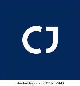 Cj Simple Initial Logo High Quality Stock Illustration 2116254440 ...