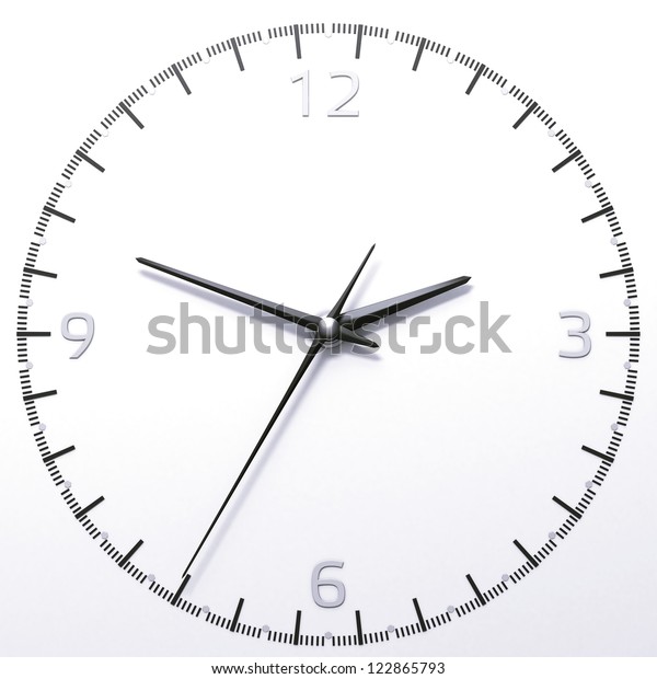 Classic Analog Clock Isolated On White Stock Illustration 122865793 ...