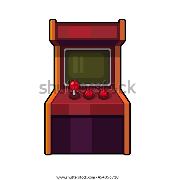 Classic Arcade Machine Old Style Gaming Stock Illustration 454856710